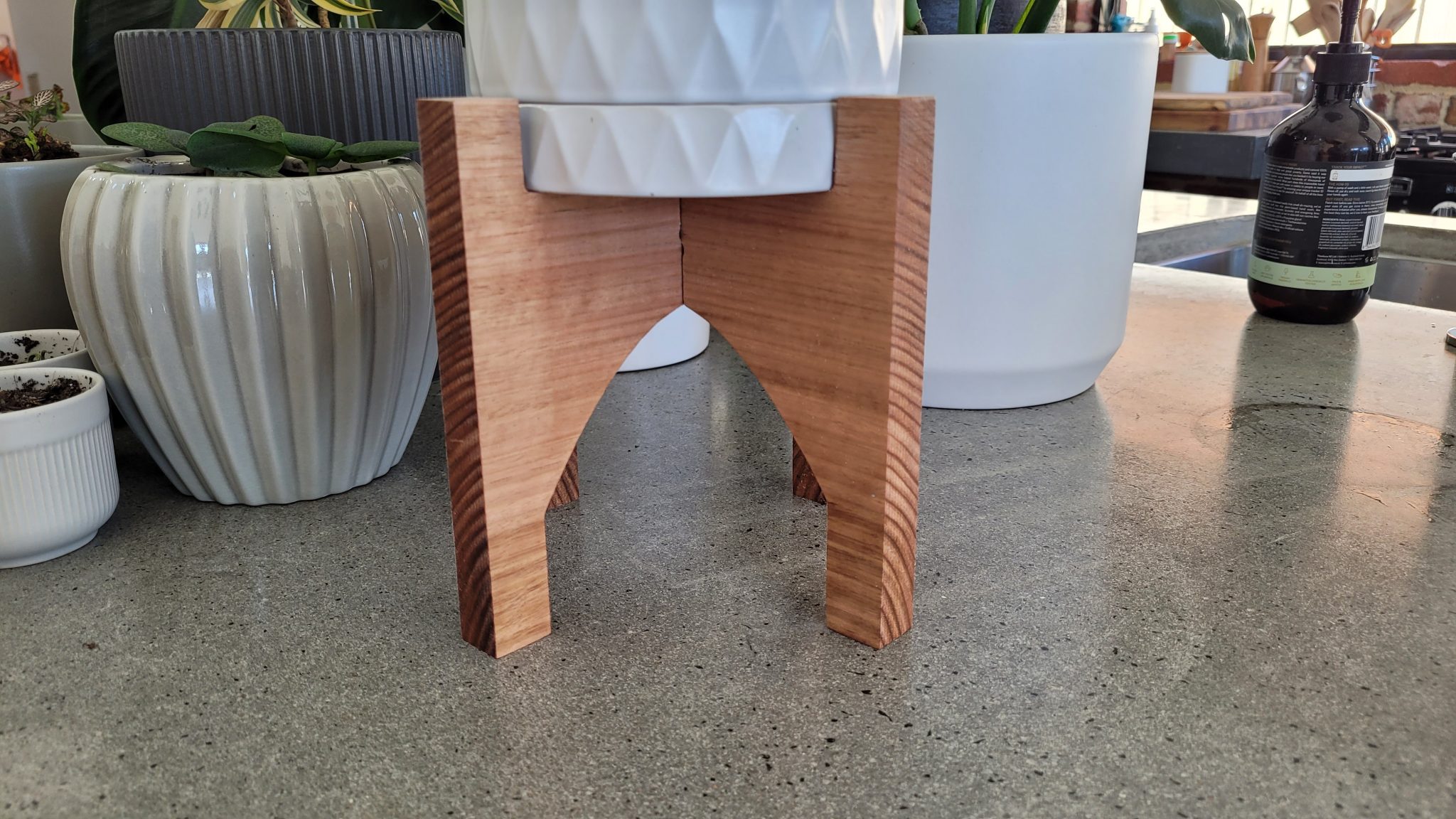 Simple Pot Stand - Customisable Size - Tas Oak - carvo